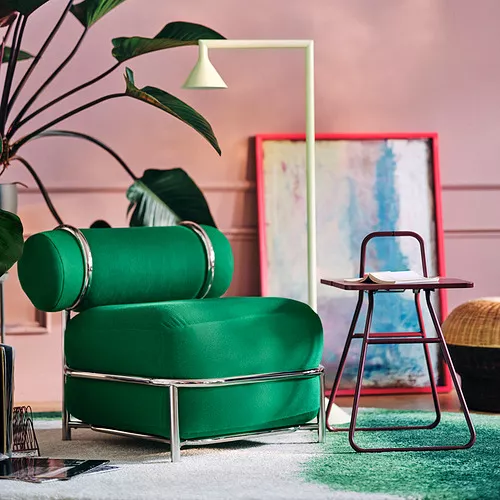 IKEA PS 2026 chair, with inflatable seat/back cushion/Knäbäck bright green