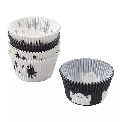 IKEA Puerto Rico - KUSTFYR baking cup, paper, mixed patterns white/black
