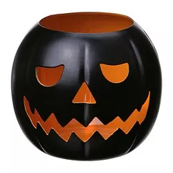 IKEA Puerto Rico - KUSTFYR portavelas para vela pequeña, calabaza negro, Ø4