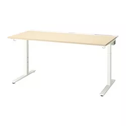 IKEA Puerto Rico - MITTZON desk, birch veneer white, 63x31 1/2