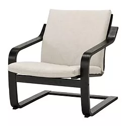 IKEA Puerto Rico - POÄNG low-back armchair, black/Katorp natural/beige