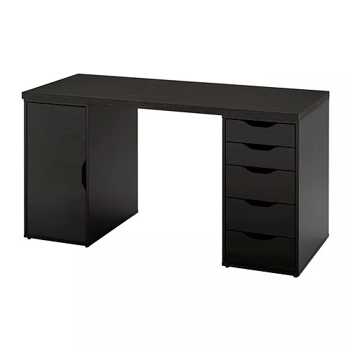 IKEA Puerto Rico - LAGKAPTEN/ALEX desk, black-brown, 140x60 cm | 55 1 ...