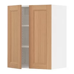 IKEA Puerto Rico - SEKTION armario de pared+2 puertas, blanco/Vedhamn roble