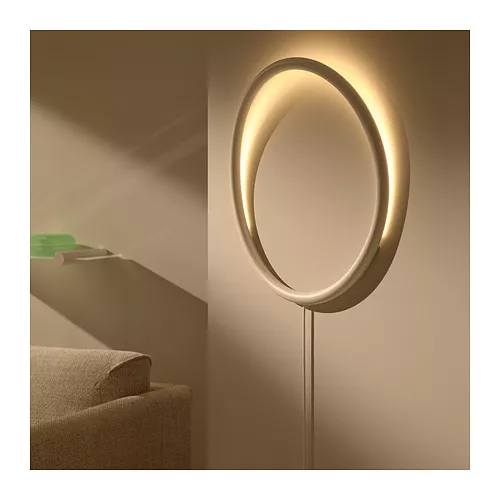 IKEA Puerto Rico - VARMBLIXT LED wall lamp 330 lm, white metal/circle