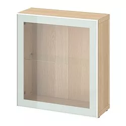 IKEA Puerto Rico - BESTÅ display cabinet, White stained oak effect ...
