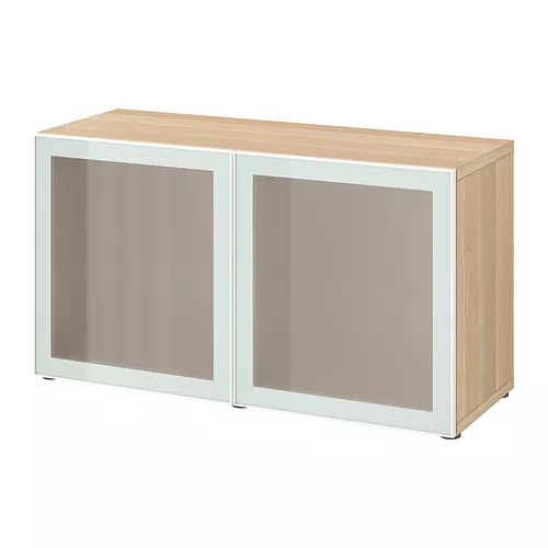 IKEA Puerto Rico - BESTÅ display cabinet, white stained oak effect ...