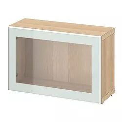 IKEA Puerto Rico - BESTÅ display cabinet, white stained oak effect ...