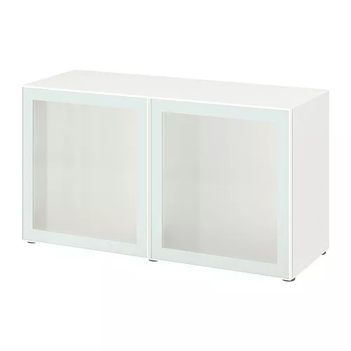 IKEA Puerto Rico - BESTÅ display cabinet, white/GLASSVIK light green ...