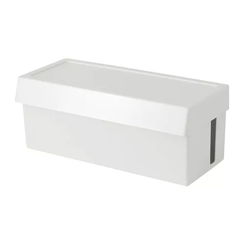 IKEA Puerto Rico - SÄTTING cable management box with lid, white, 12 ½ ...