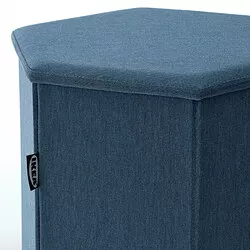 IKEA Puerto Rico - KJUGE ottoman with storage, Knisa medium blue