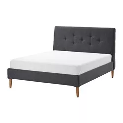 IKEA Puerto Rico - IDANÄS upholstered bed Queen, Gunnared dark gray