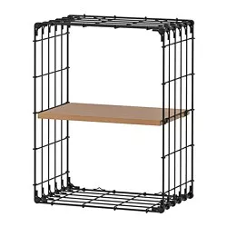 IKEA Puerto Rico - GULLHULT wall shelf, black/pine antique, 11 3/4x15 3/4