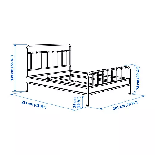 IKEA Puerto Rico - STJÄRNÖ bed King, slatted bed base LURÖY, anthacite