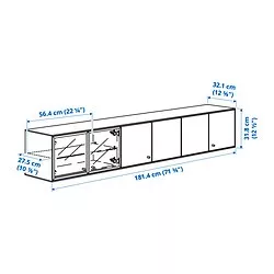 IKEA Puerto Rico - BOASTAD wall shelf, black/oak veneer, 71 3/8 "x12 5/ ...