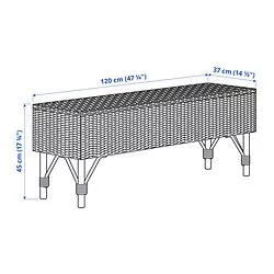 IKEA Puerto Rico - TOLKNING bench with storage, handmade rattan, 47 ¼ ...