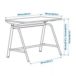 IKEA Puerto Rico - GLADHÖJDEN desk sit/stand, white, 39 3/8x23 5/8
