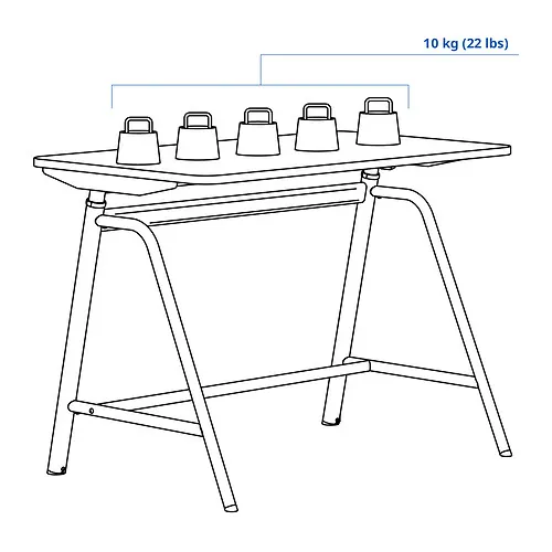 IKEA Puerto Rico - GLADHÖJDEN desk sit/stand, white, 39 3/8x23 5/8
