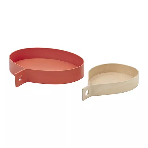 IKEA Mayagüez - OMMJÄNGE tray, set of 2, orange/birch veneer