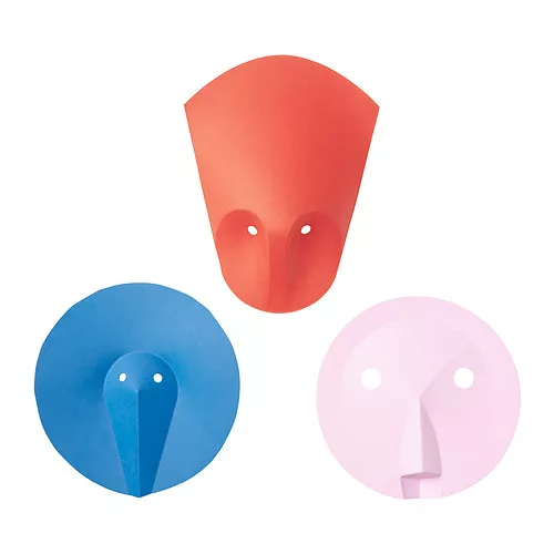 IKEA PS 2026 wall decoration, set of 3, pink red/blue