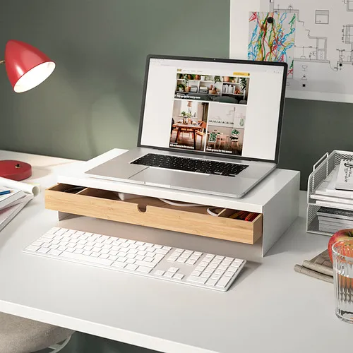 IKEA Puerto Rico - ELLOVEN monitor stand with drawer, white, 18 ½ x10 ¼ ...