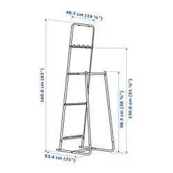 IKEA Puerto Rico - KNAPPER floor mirror, white, 18 7/8 "x63