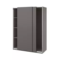 IKEA Puerto Rico - PAX/HASVIK armario+puertas corredizas, gris oscuro ...