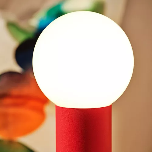 IKEA PS 2026 LED portable lamp, battery operated dimmable/red light blue
