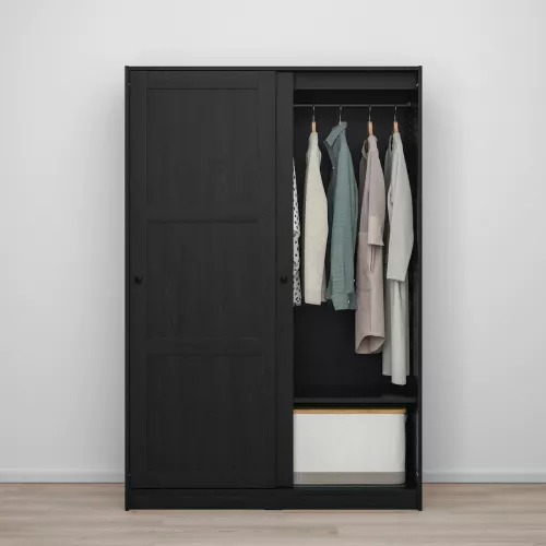 Ikea black wardrobe closet store