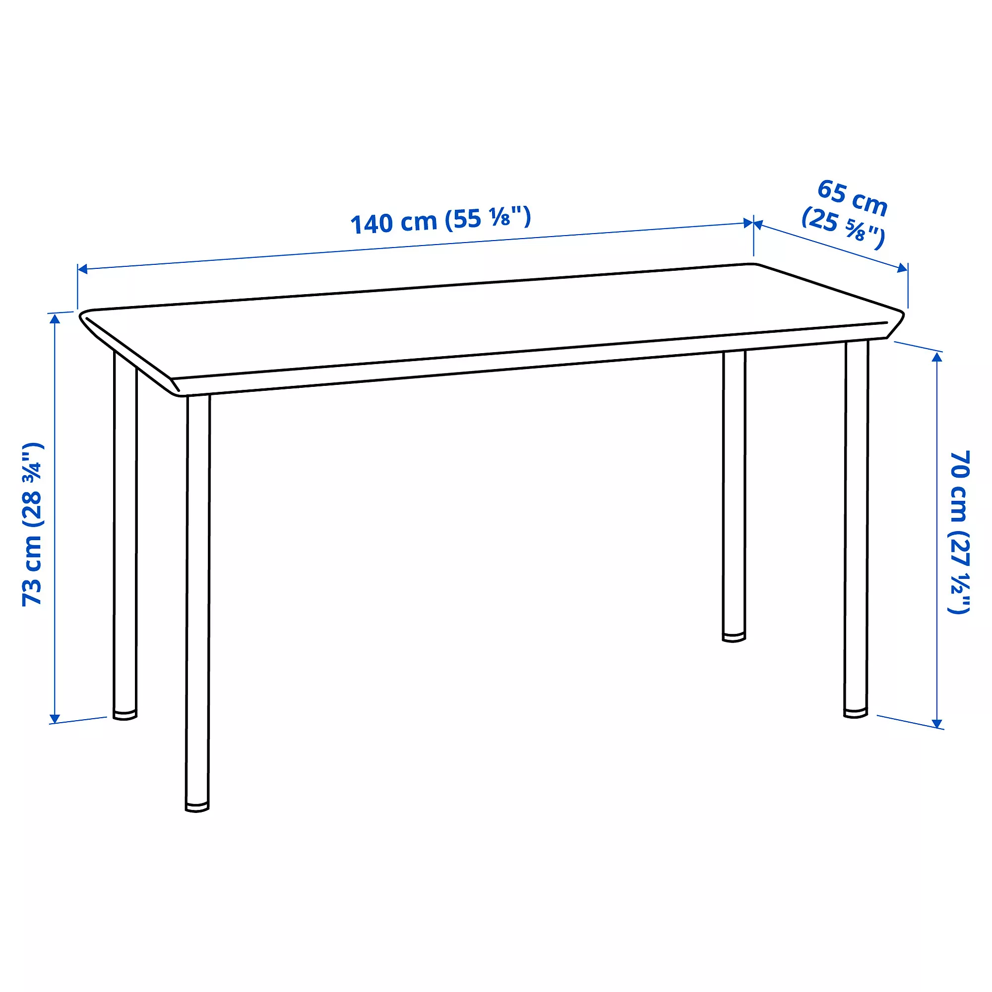IKEA Puerto Rico - ANFALLARE/ADILS desk, bamboo/white, 55 1/8x25 5/8