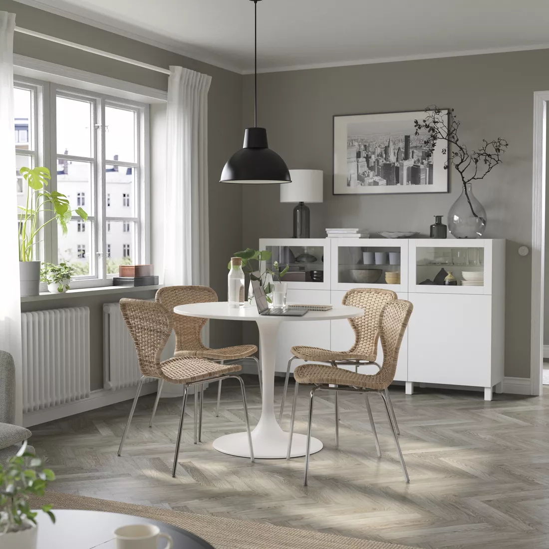 IKEA Puerto Rico - DOCKSTA round dining table, white, Ø40 1/2