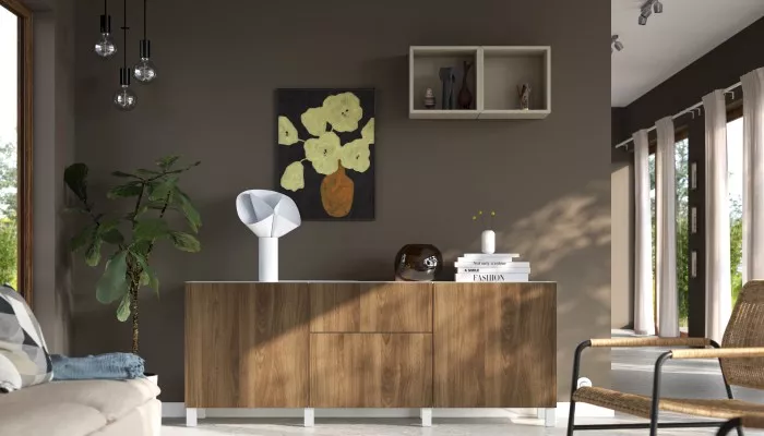 IKEA Puerto Rico - BESTÅ storage combination with doors, black-brown ...